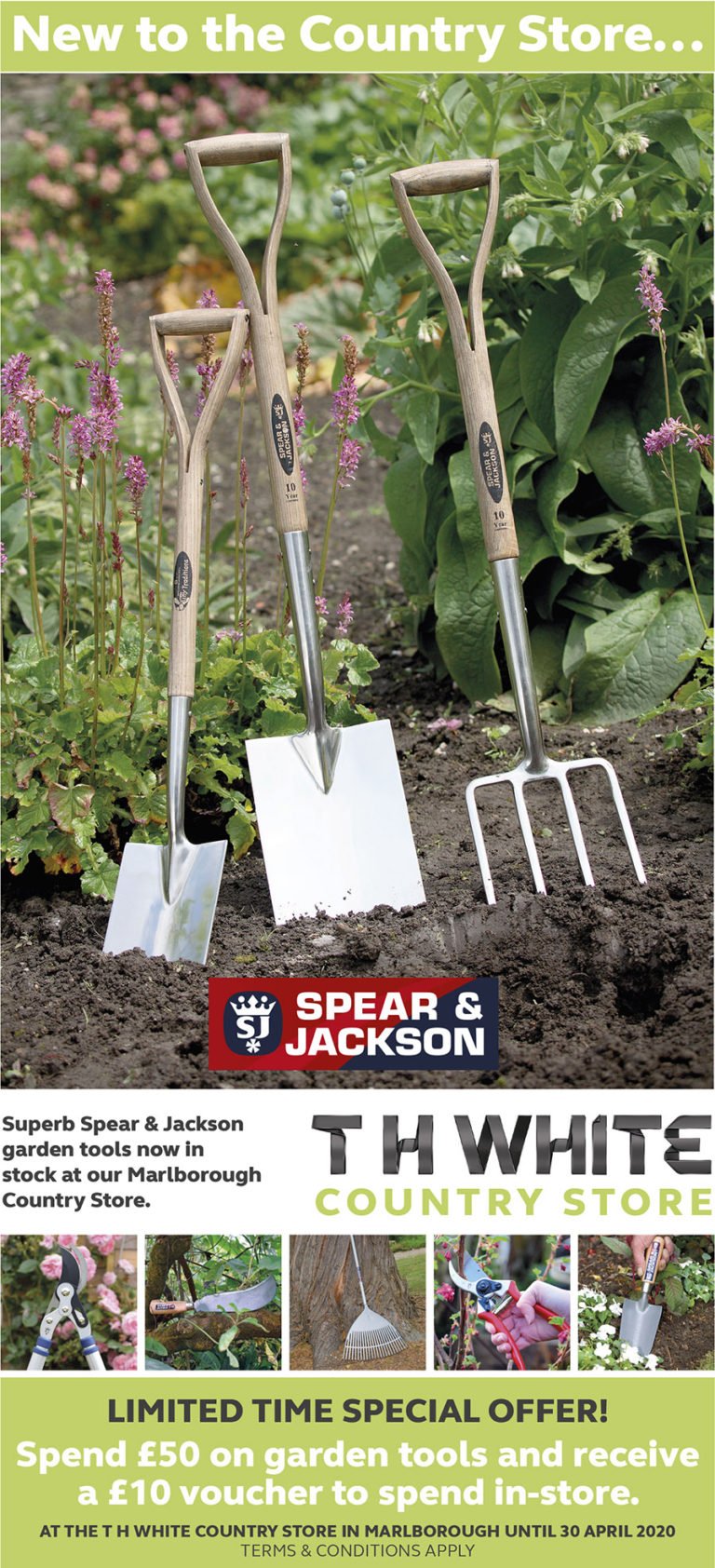 SPEAR & JACKSON GARDEN TOOLS NOW AT COUNTRY STORE - T H WHITE Group
