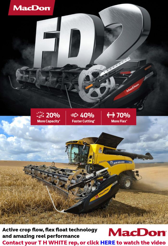 Take a look at the MacDon FD2 header… – T H WHITE Agriculture