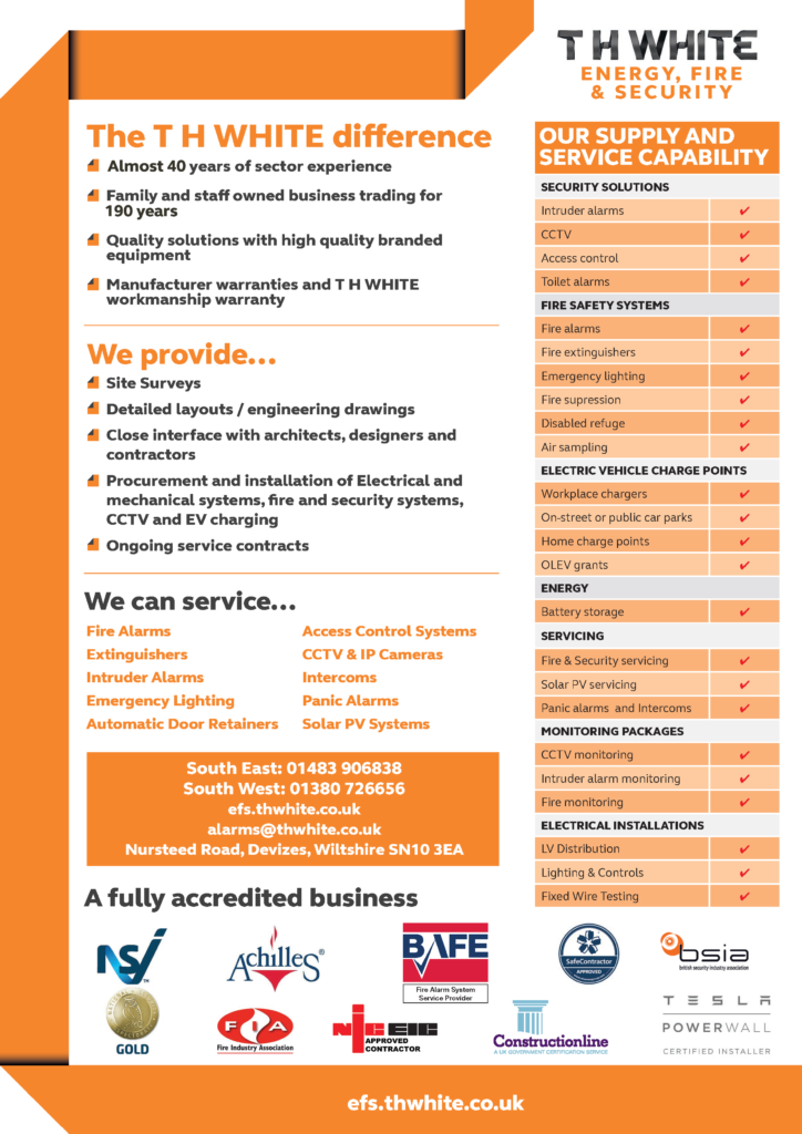 T H WHITE Energy, Fire & Security Supply and Service Capabilities - T H WHITE Group